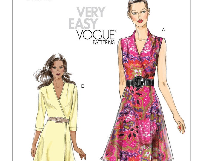 Sewing Pattern for Womens Dresses, Vogue Pattern V8646, Womens Flared ...