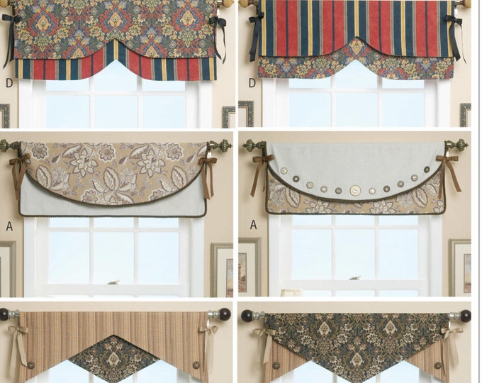 Sewing Pattern for Reversible Window Valances, Butterick Craft Pattern ...