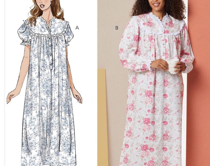Sewing Pattern for Womens Nightgowns, Butterick B7015, Night Gowns With ...