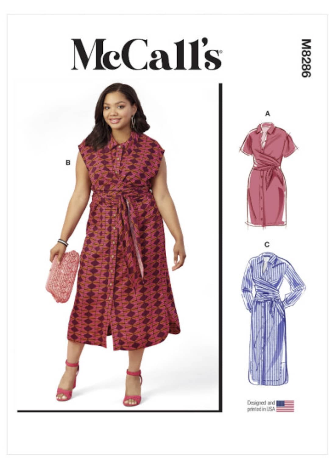 Sewing Pattern for Womens Dress in Misses & Plus Sizes, Mccall's M8286 ...