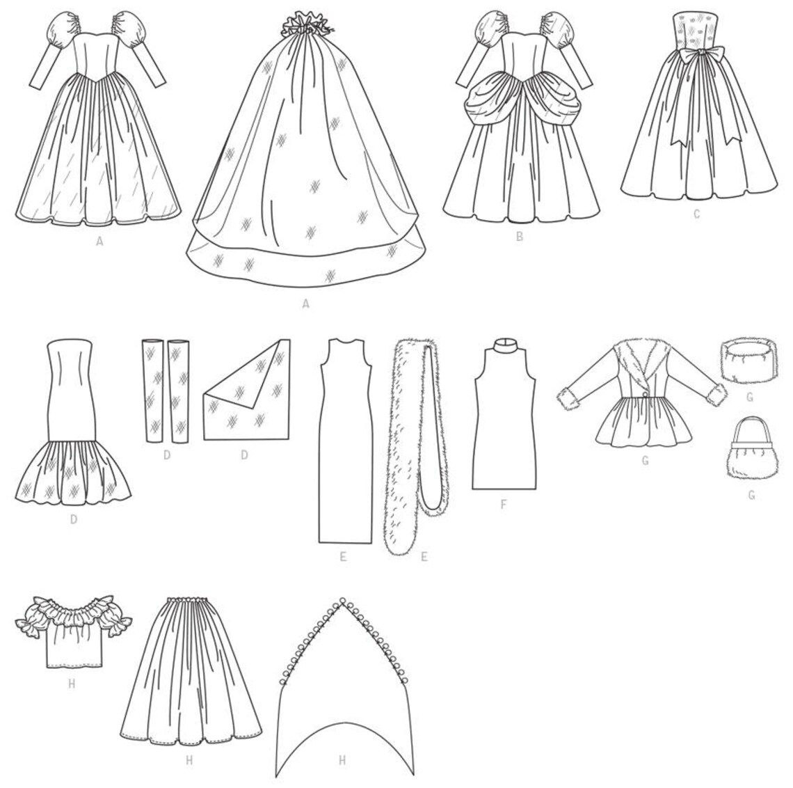 Sewing Pattern for Formal Outfits & Costumes for 11 1/2 | Etsy
