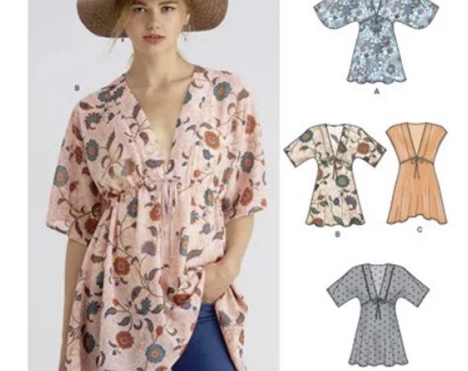 Sewing Pattern for Womens Top in Misses Sizes 6 to 24, Easy Sew Boho ...