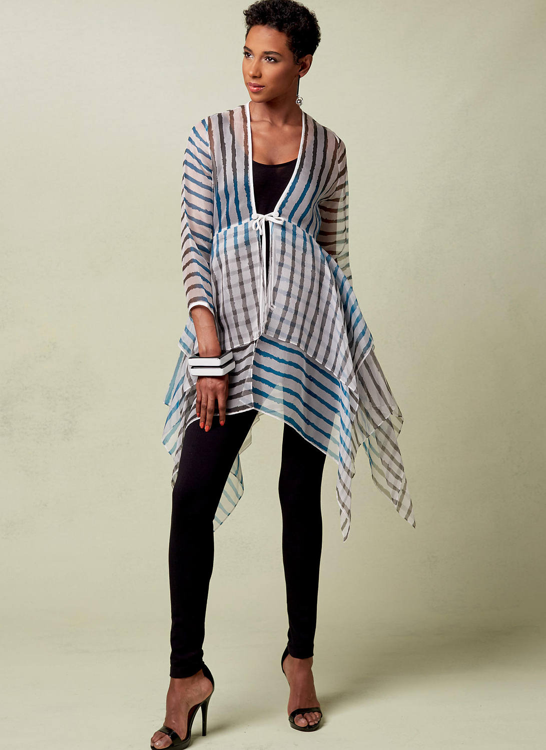 Sewing Pattern Womens' Tie-front COVER-UP W/ Peplum-style - Etsy