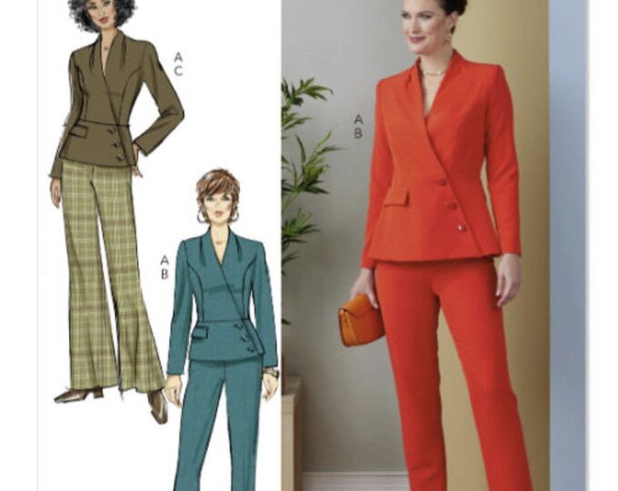 Sewing Pattern for Womens Jacket and Pants, Butterick Pattern B6915 ...