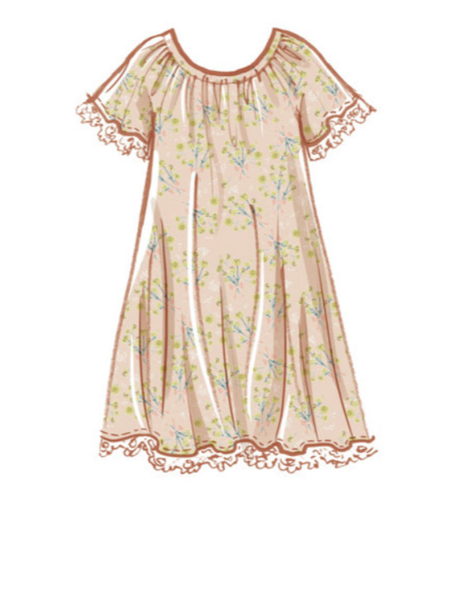 Sewing Pattern for Womens & Girls Nightgowns, Mccalls Pattern M8216 ...