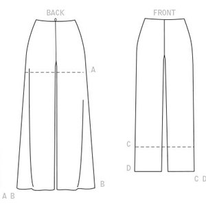 Sewing Pattern for Women's No Side Seam Pants & Shorts, Butterick ...