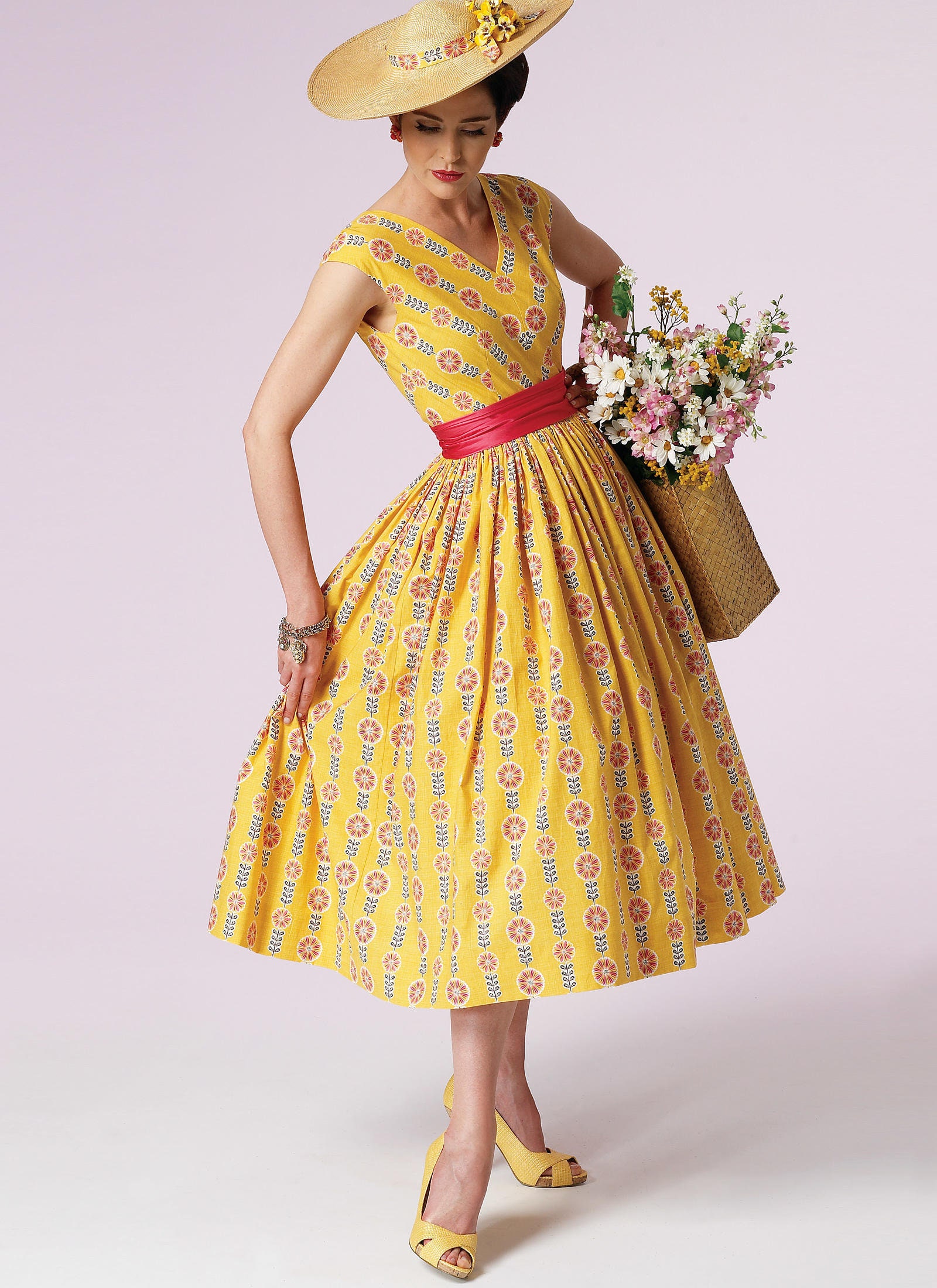 Sewing Pattern for Womens' Vintage Style Dress 1957 - Etsy