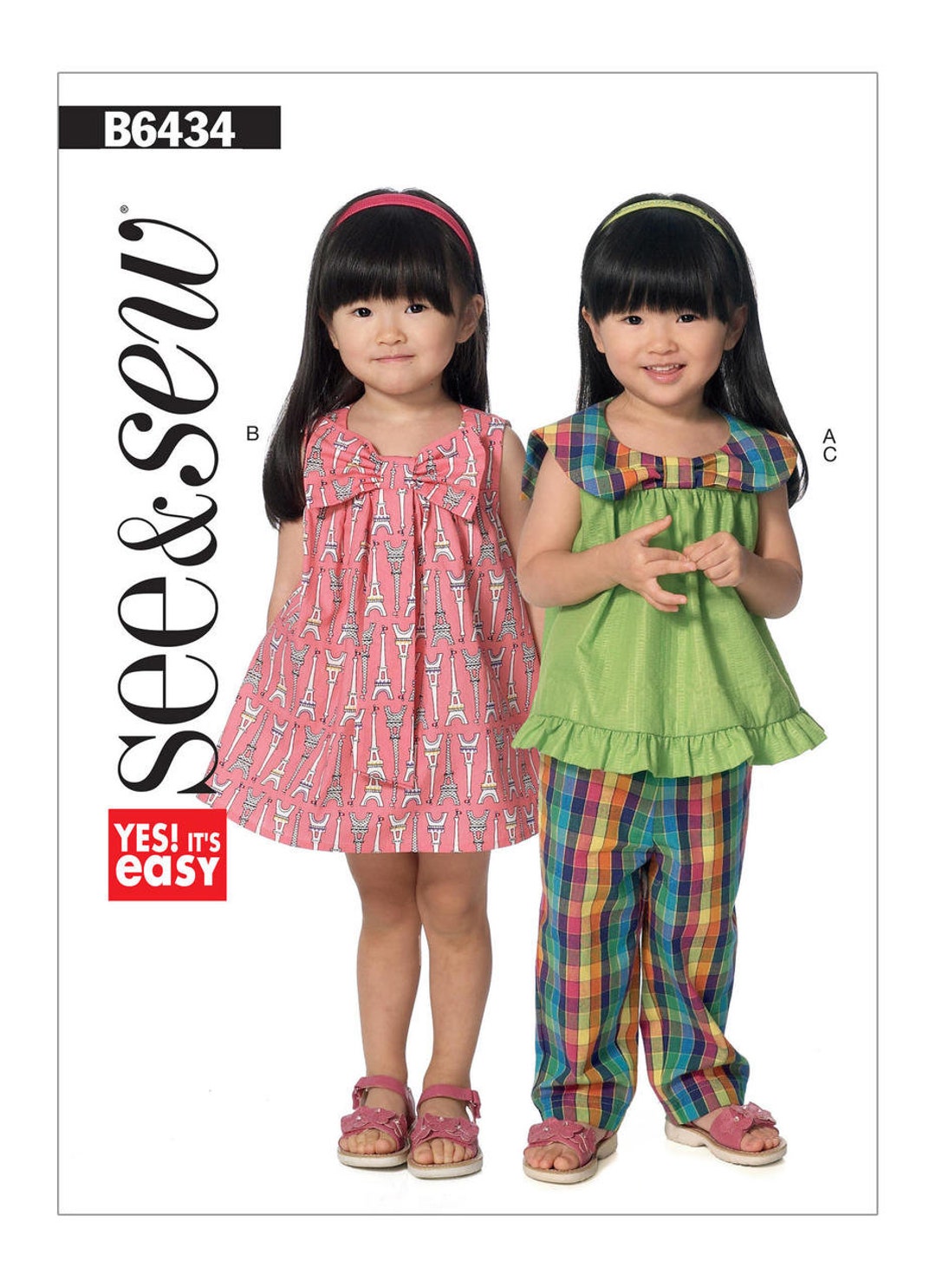 Sewing Pattern for Toddler Girls Dress Top and Pants - Etsy