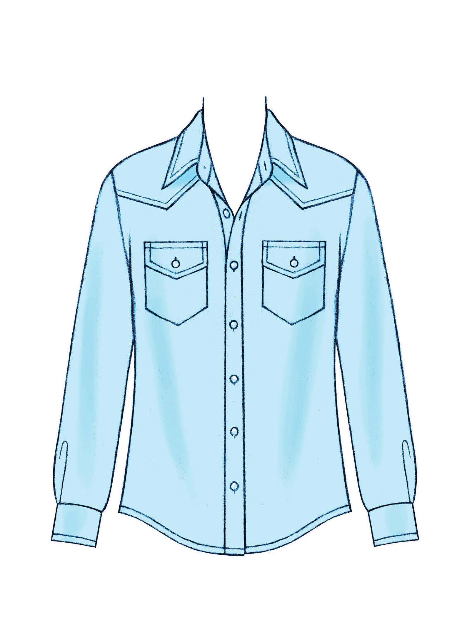 Sewing Pattern for Men's Button-down Shirts, Mccalls Pattern M6044, Men ...