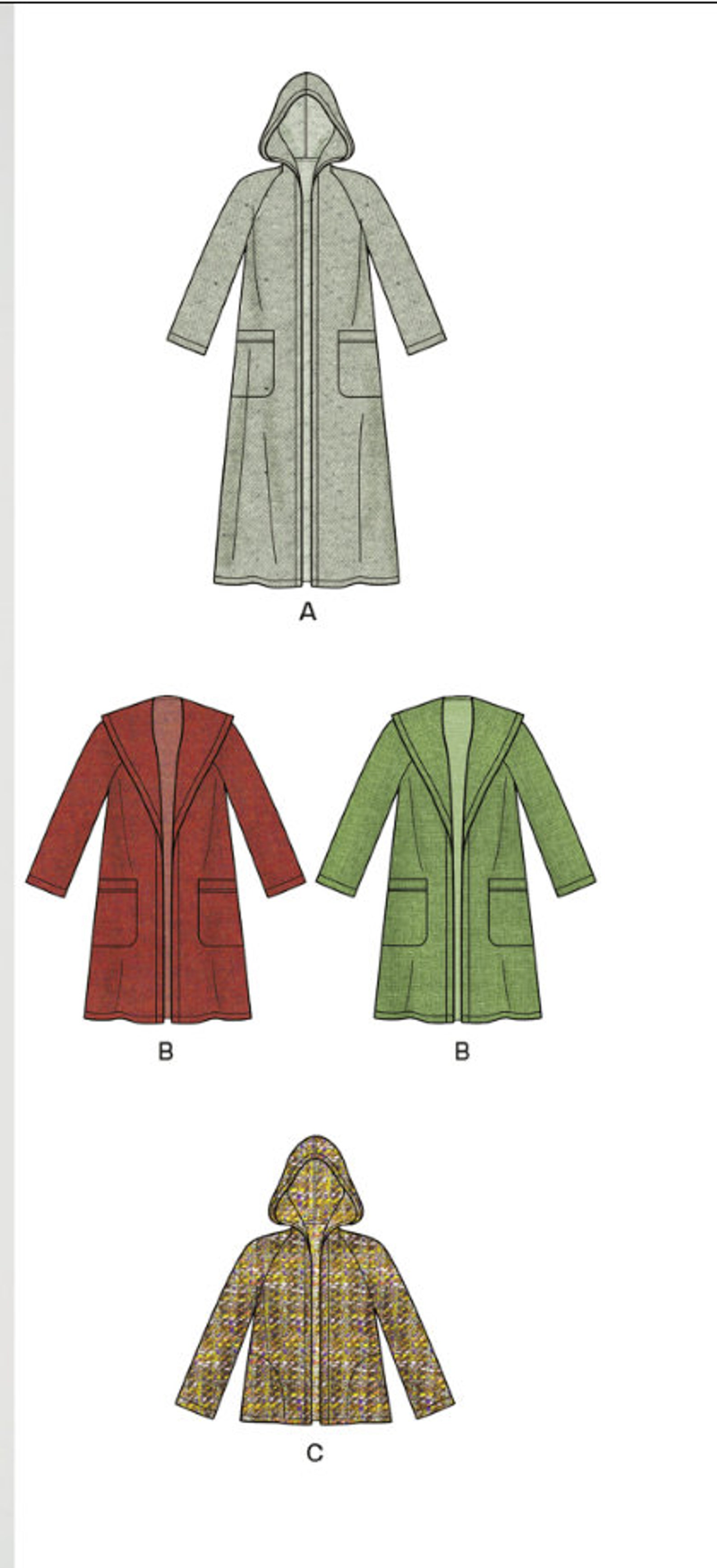 Sewing Pattern for Womens Coat With Hood New Look Pattern - Etsy