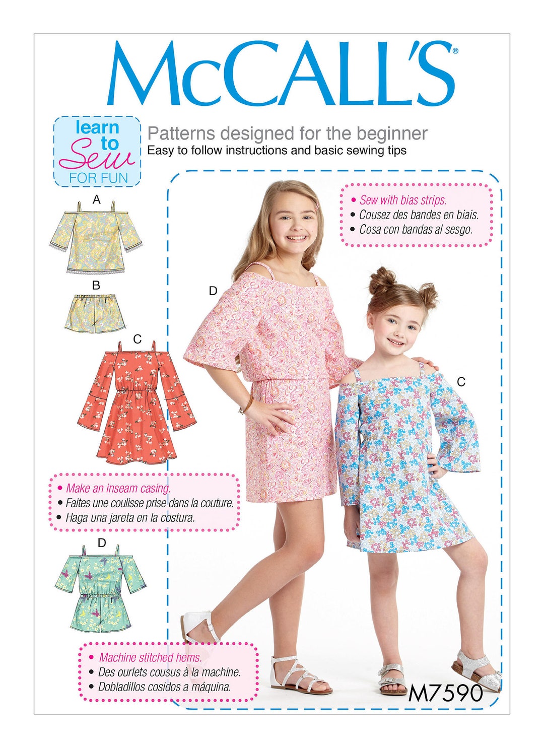 Sewing Pattern Children's/girls Off-the-shoulder Top - Etsy