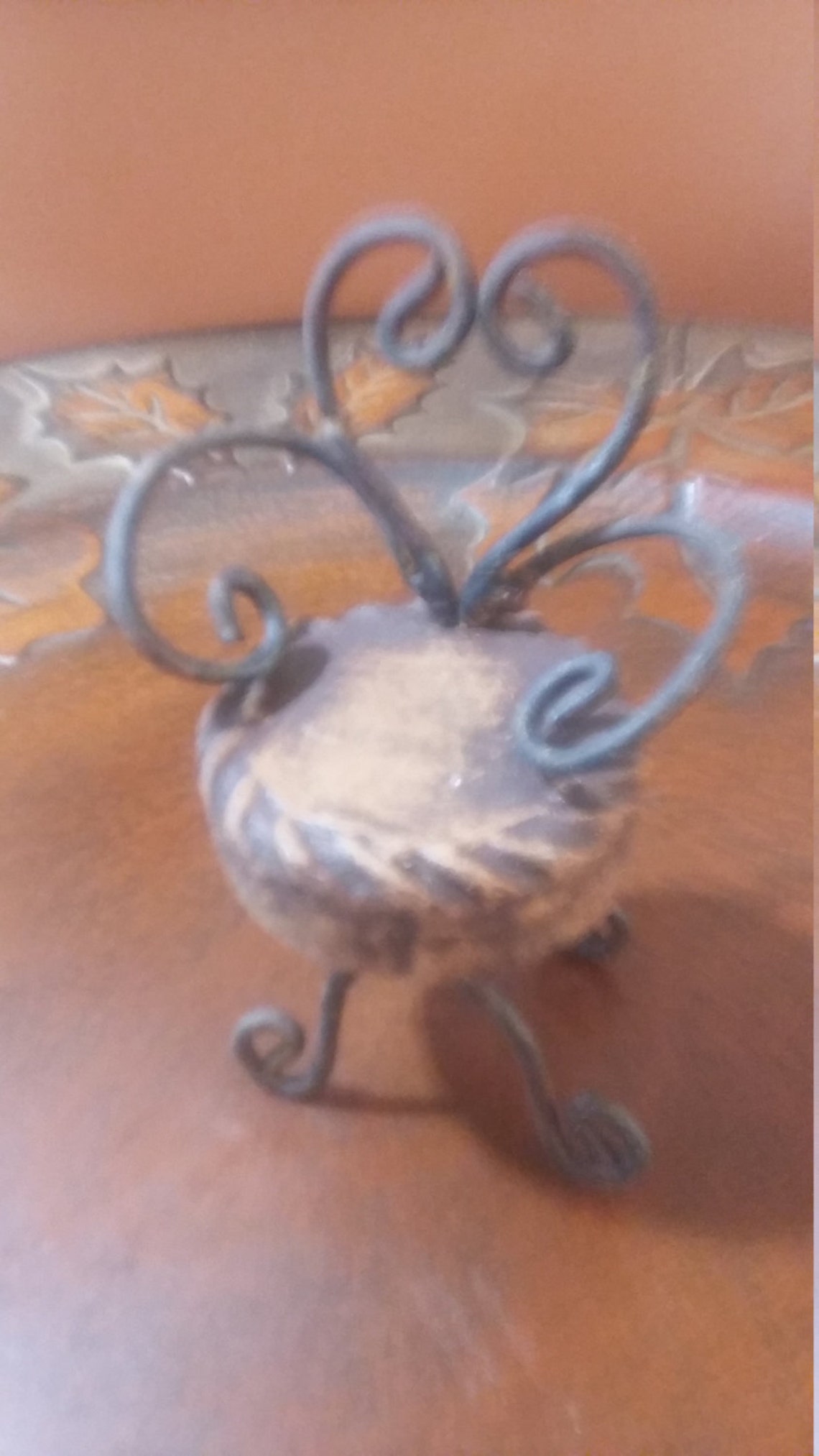 Fairy Garden Miniature Chair Clay and Rusted Wire French | Etsy