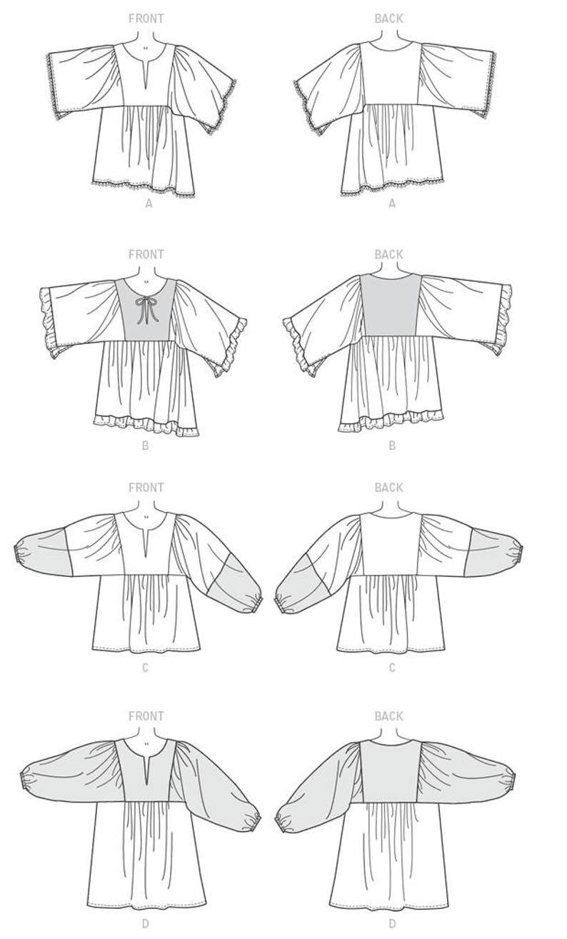 Sewing Pattern for Womens' Gathered Tops and Tunic, Mccall's Pattern ...