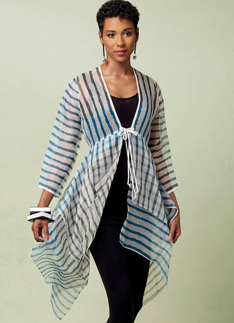 Sewing Pattern Womens' Tie-front COVER-UP W/ Peplum-style - Etsy