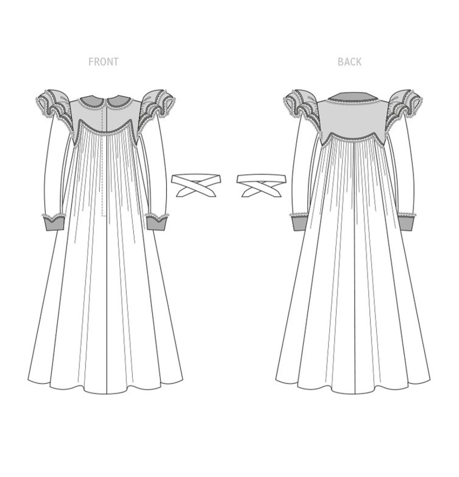Sewing Pattern for Womens Historical Dress Costume 1890s Tea - Etsy