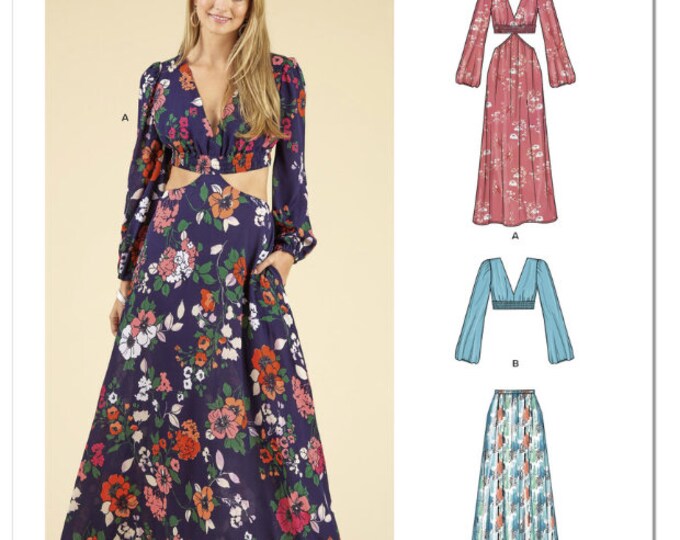 Sewing Pattern for Womens Maxi Dress, Top & Skirt in Misses Sizes, New ...