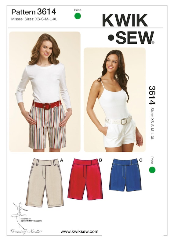 Sewing Pattern for Womens Fitted Shorts Kwik Sew K3614 - Etsy