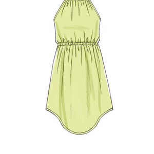 Sewing Pattern Children's/girls' Gathered Neckline Sleeveless Dresses ...