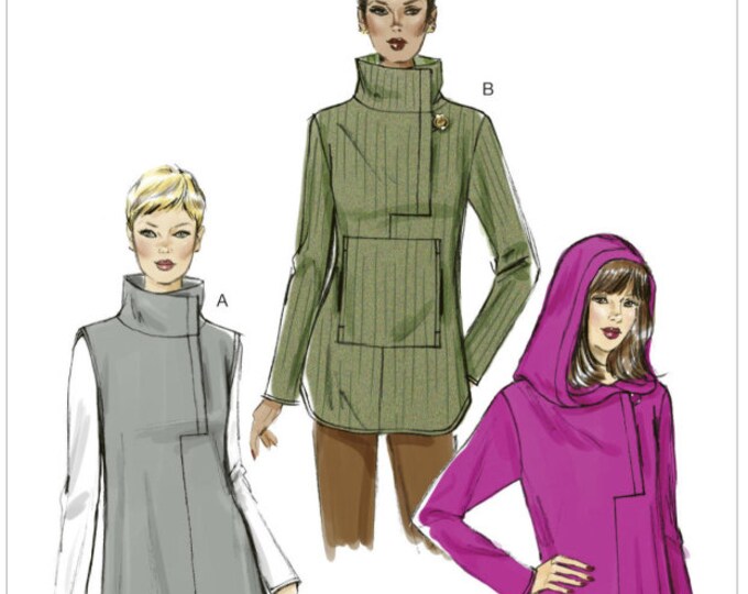 Sewing Pattern Womens DEEP-V Kimono-style Dresses, Vogue Pattern V1735 ...