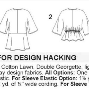 Sewing Pattern for Womens' Fashion Kimonos in Sizes XXS to XXL ...