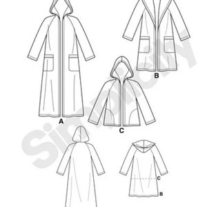 Sewing Pattern for Womens Coat With Hood, New Look N6585, New Pattern ...