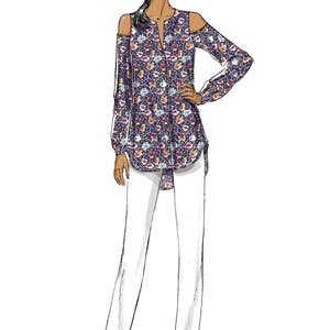 Sewing Pattern for Misses' Cold-shoulder Top, Tunic, Dress,jumpsuit ...