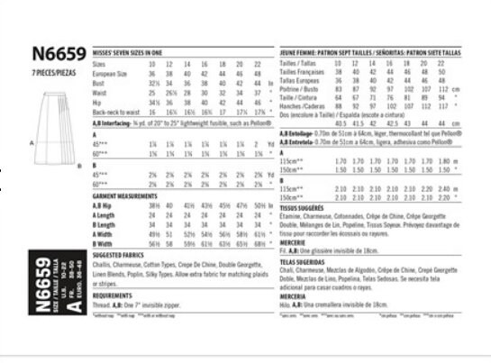 Sewing Pattern for Womens Skirts, New Look Pattern 6659, New Pattern ...