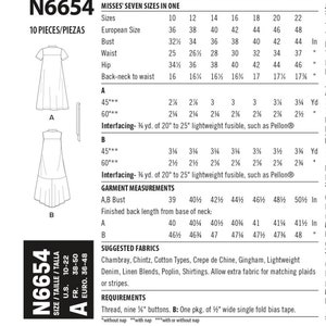 Sewing Pattern for Womens Dress, New Look Pattern N6654, New Pattern ...