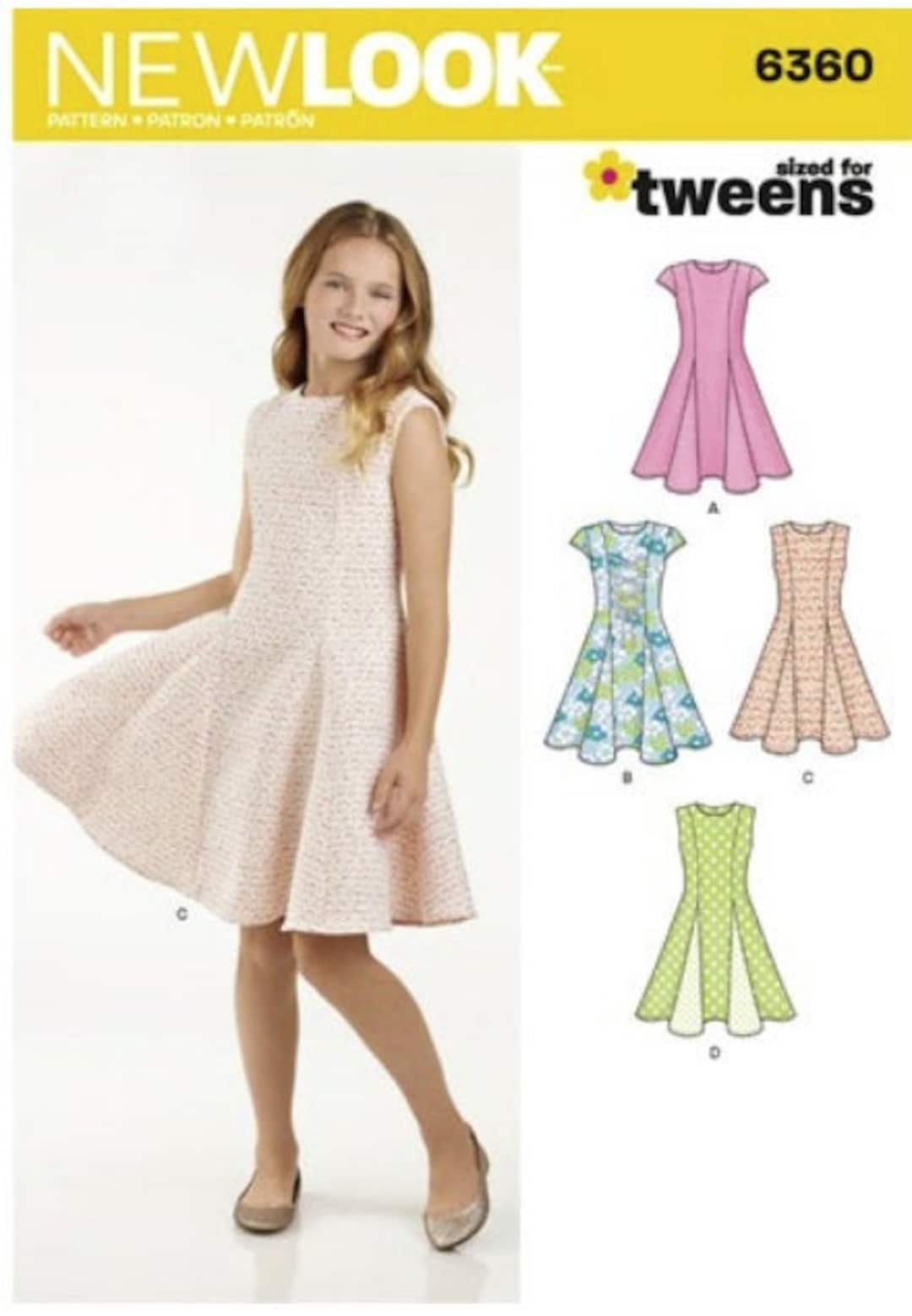 Sewing Pattern for Girls Party Dresses, New Look Pattern N6360, New ...
