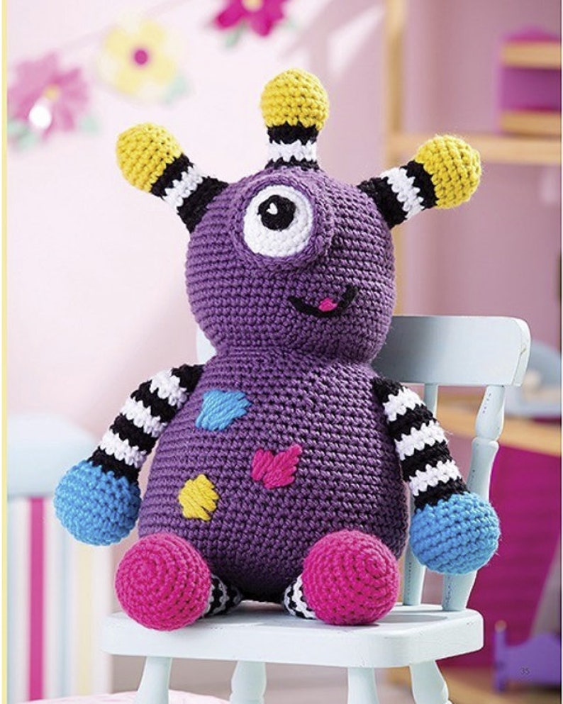 Crochet Patterns Leisure Arts huggable Monsters | Etsy