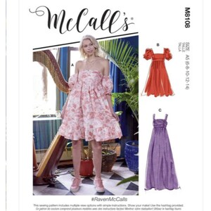 Sewing Pattern for Womens Dress, Mccalls Pattern M8108, NEW Pattern ...