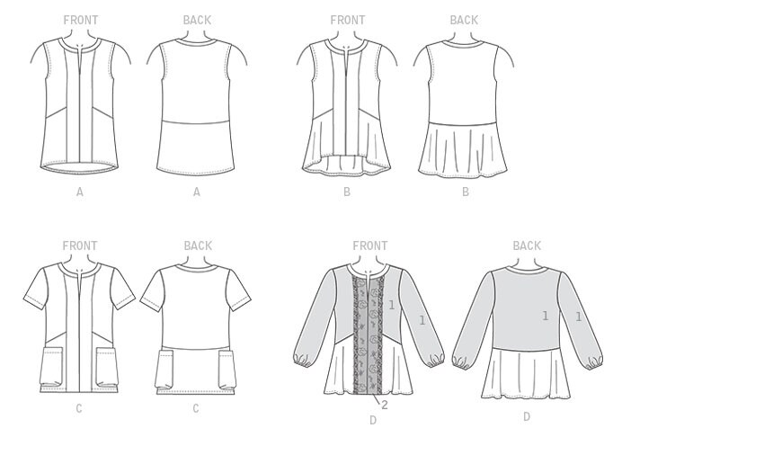 Sewing Pattern for Womens Tops With Split-neck Seam-detail | Etsy