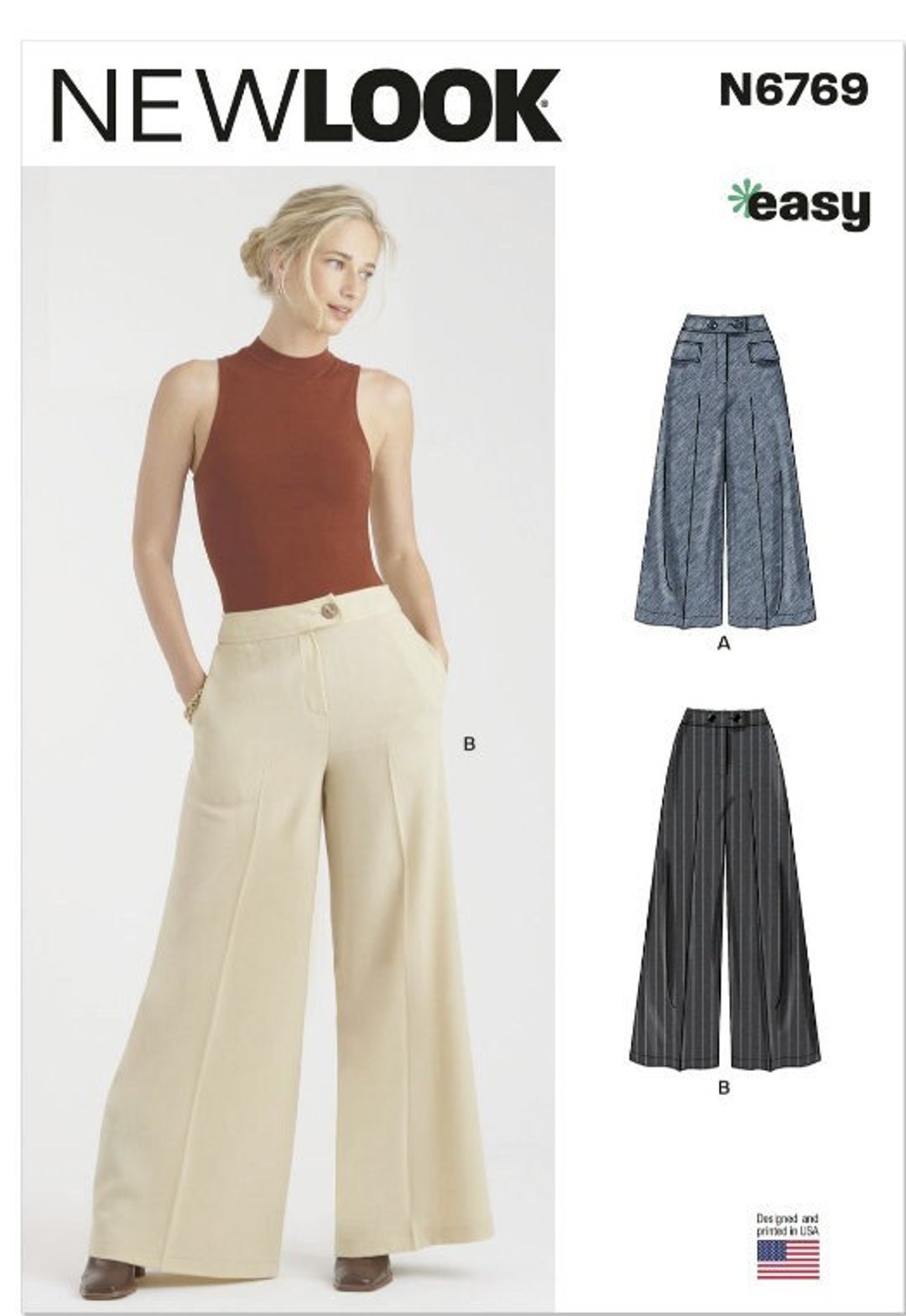 Sewing Pattern for Womens Pants, New Look Pattern N6769, New Pattern ...