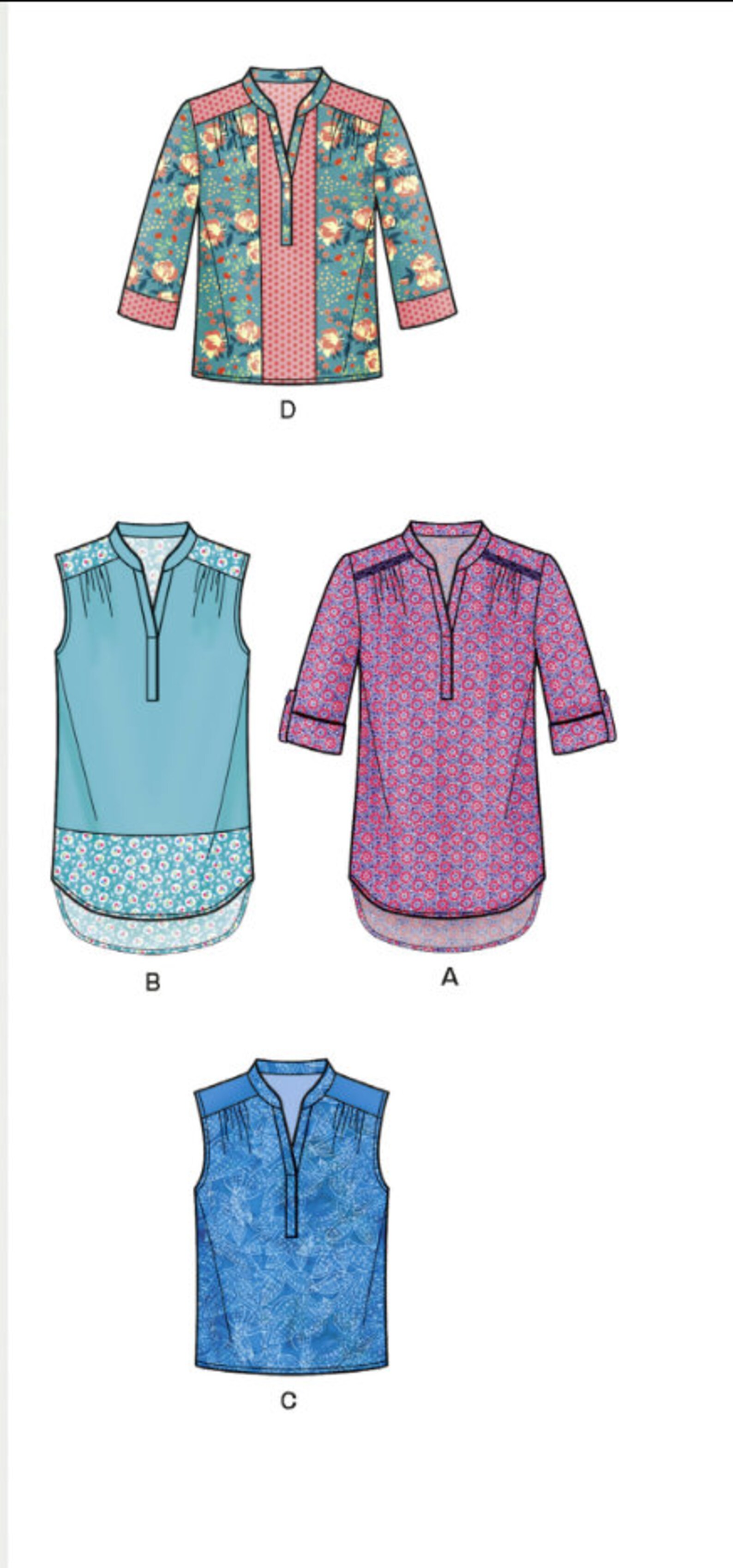 Sewing Pattern for Womens Tops in Misses Sizes, New Look Pattern N6374 ...