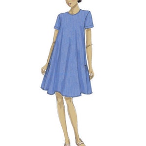 Sewing Pattern for Womens Dress, Vogue Pattern V9237, Womens Loose Fit ...