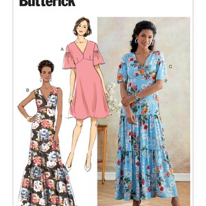 Sewing Pattern for Womens Dress in Misses Sizes, Butterick Pattern ...