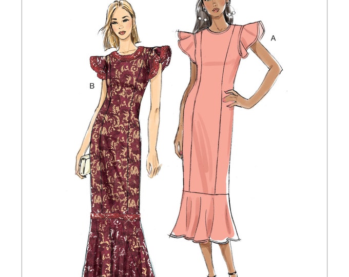 Sewing Pattern Womens DEEP-V Kimono-style Dresses, Vogue Pattern V1735 ...