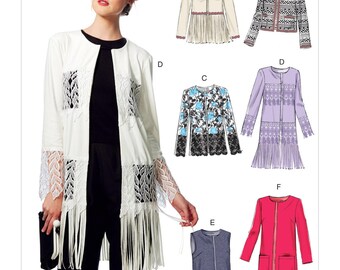 Sewing Pattern for Womens Open-front Kimonos, Butterick Pattern B6176 ...