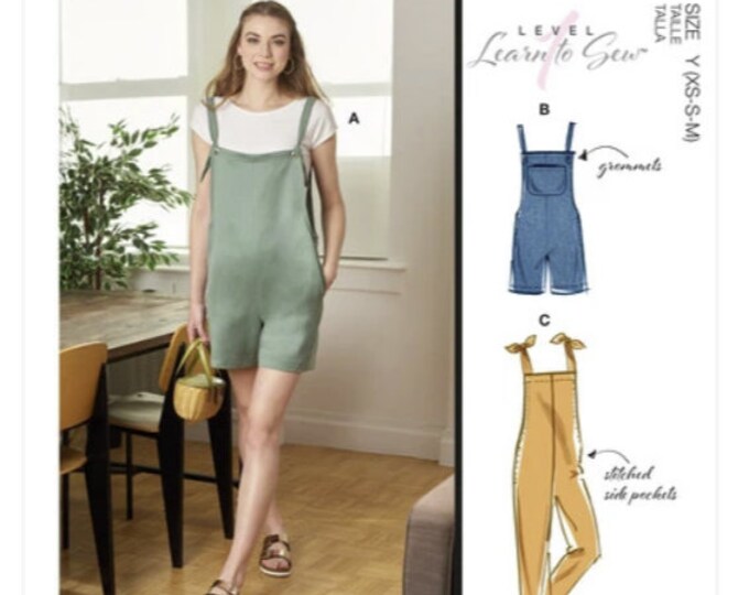 Sewing Pattern Womens Overalls or Shortalls, Mccalls Pattern M8204 ...