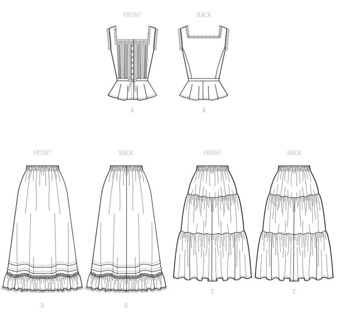 Sewing Pattern for Womens Top and Skirts by Laura Ashley - Etsy