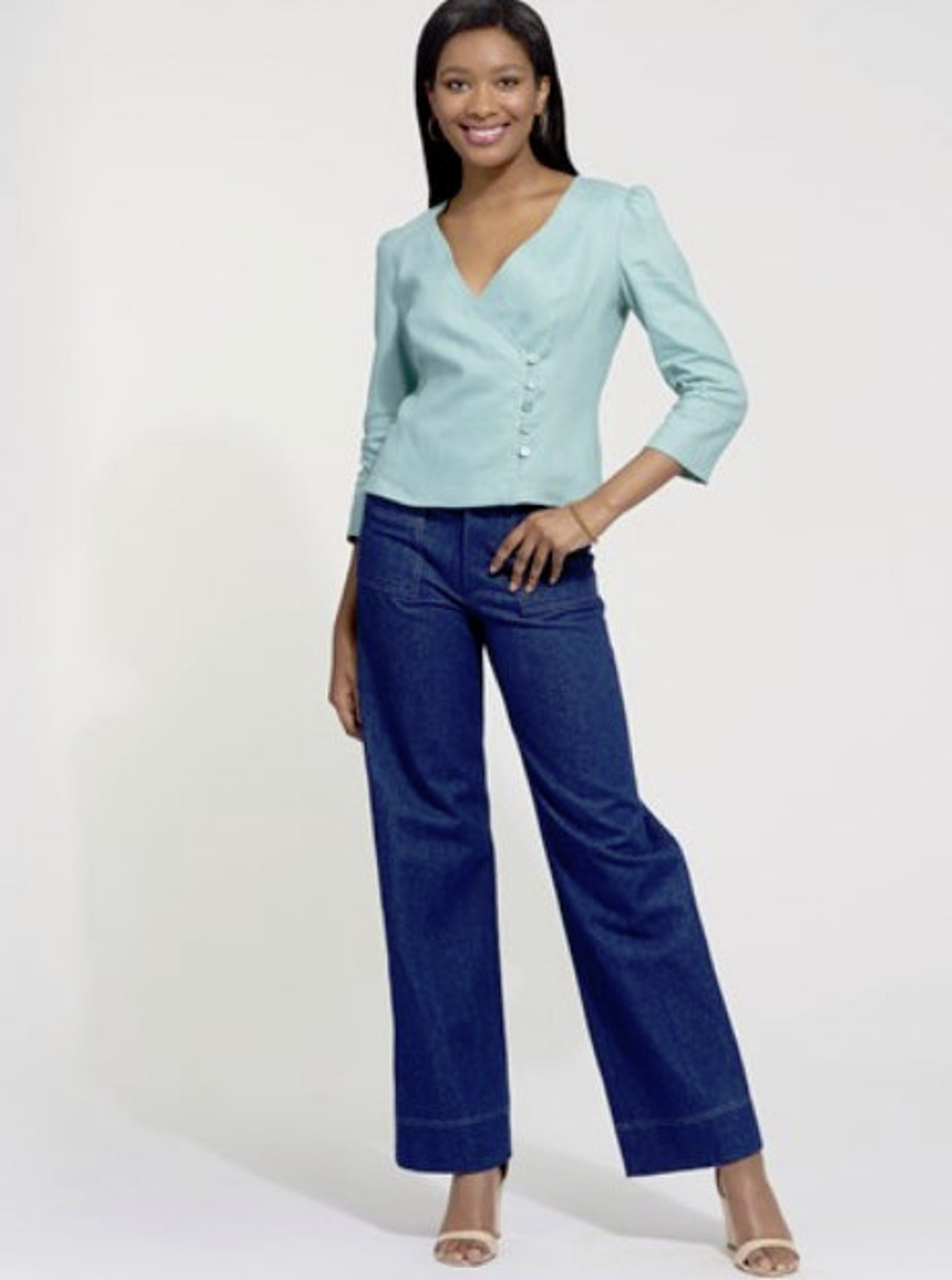 Sewing Pattern for Womens Top in Misses Sizes 8 to 20, Easy Sew Wrap ...