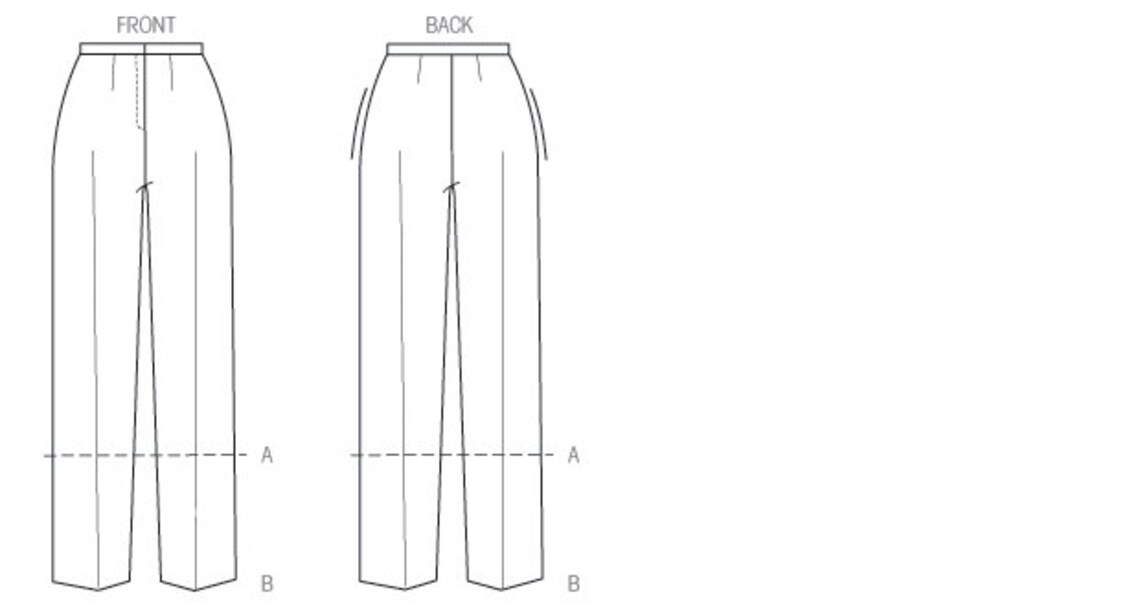 Sewing Pattern for Misses Straight Leg Pants Kwik Sew K4070 - Etsy