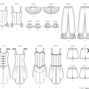 Sewing Pattern for Womens' Costumes, Simplicity 8972, Womens Costume ...