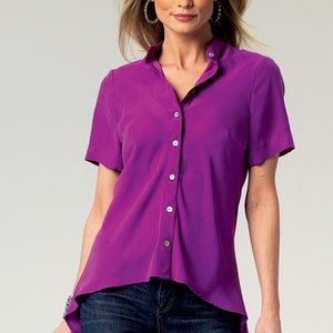 Sewing Pattern for Womens Button Down Tunic Shirts, Butterick Pattern ...