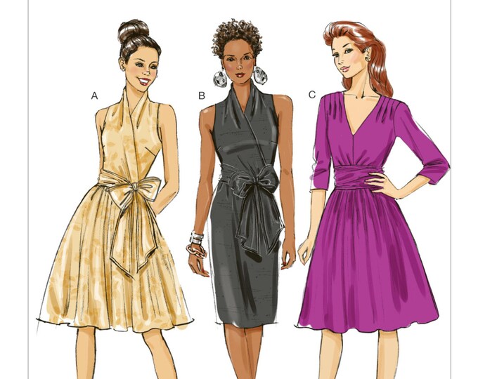Sewing Pattern for Misses' Drop-waist Dresses, Vogue Pattern V8814 ...