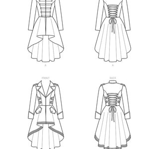 Sewing Pattern for Womens Costume Coats, Simplicity 9086, Halloween ...