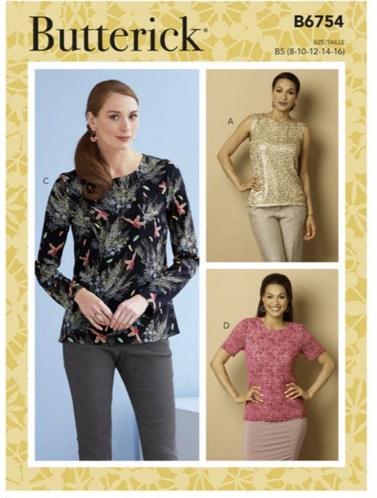 Sewing Pattern for Womens Pullover Tops Butterick Pattern - Etsy