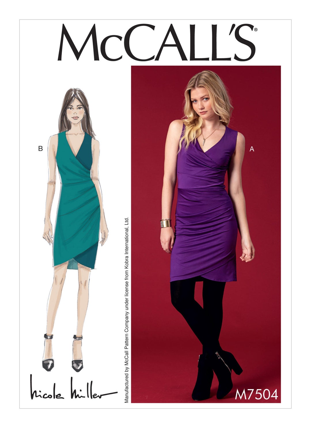 Sewing Pattern for Womens Dresses, Mccall's Pattern M7504, NEW PATTERN ...