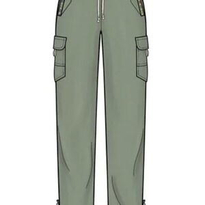 Sewing Pattern for Womens Cargo Pants W/ Knit Top, New Look N6644, New ...