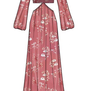 Sewing Pattern for Womens Maxi Dress, Top & Skirt in Misses Sizes, New ...